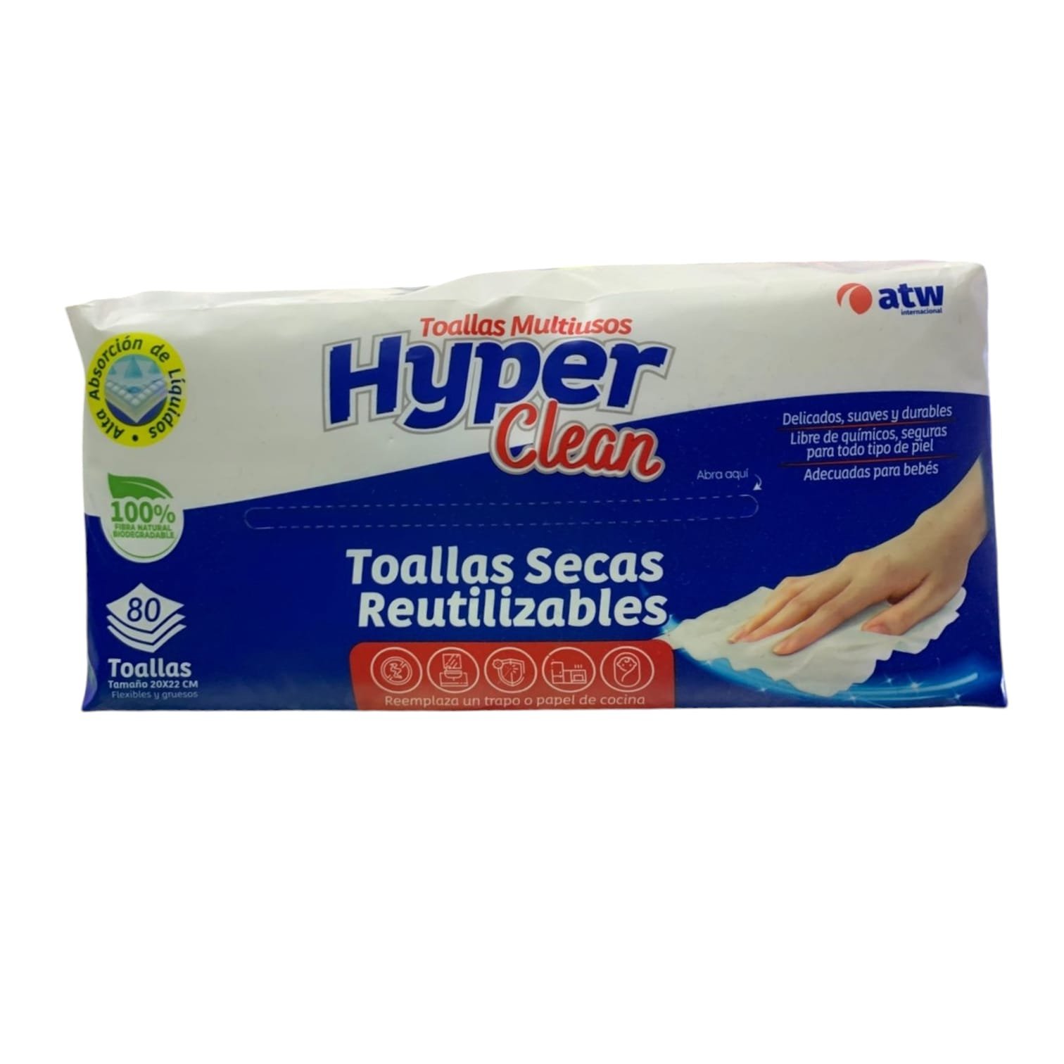 TOALLA MULTIUSOS HYPER CLEAN *80 UDS - Distribuidora Arymar